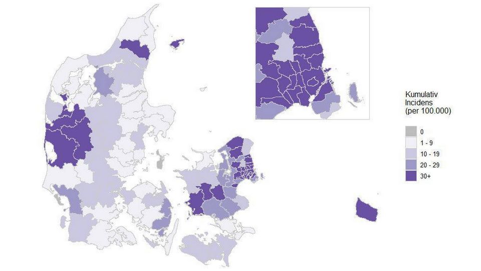Corona: Danmarkskortet skifter farve - også i Syddjurs - Din Avis